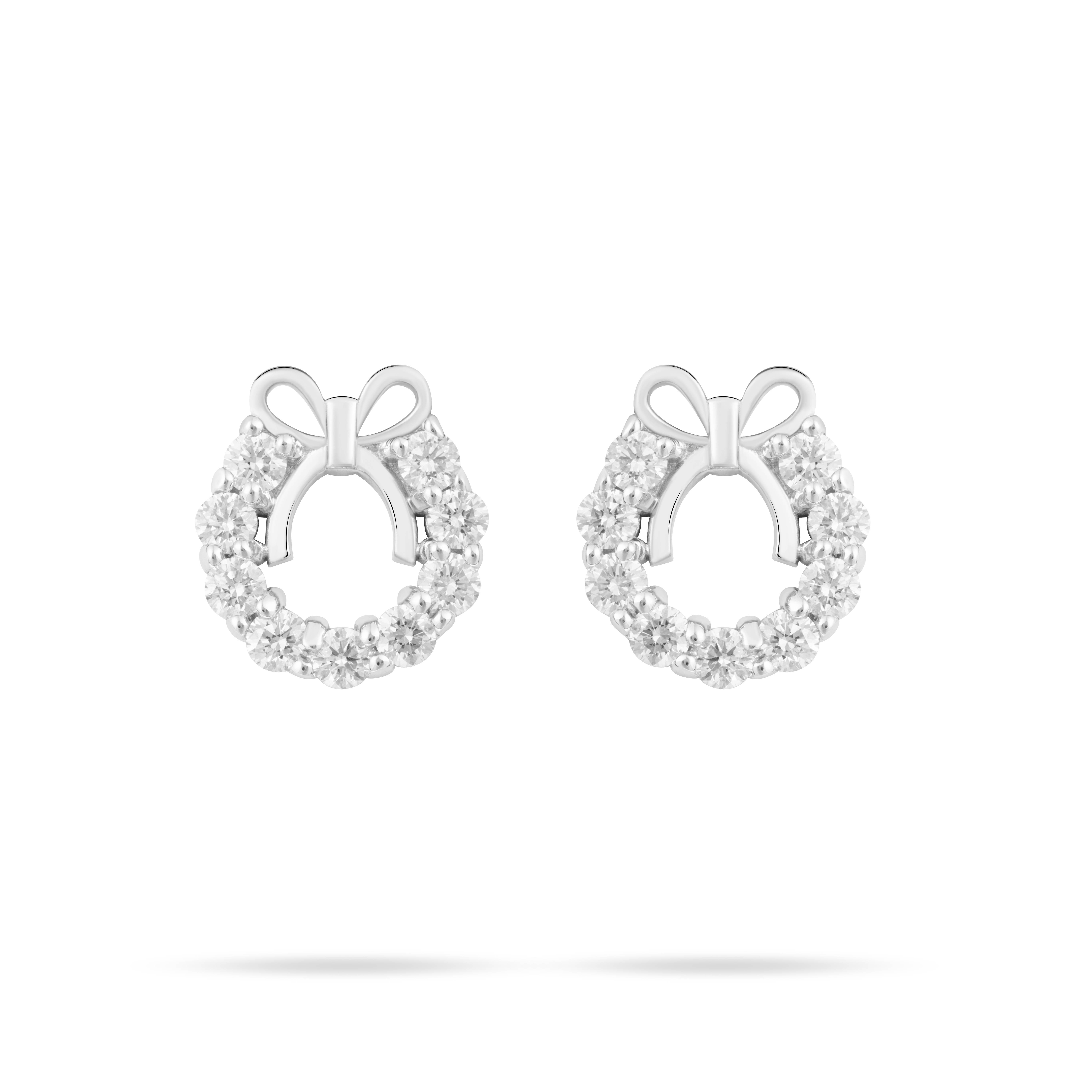 White gold christmas earrings store